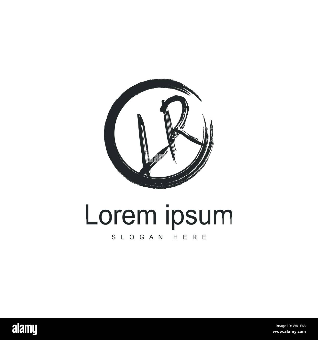 Initial LR logo template with modern frame. Minimalist LR letter logo ...