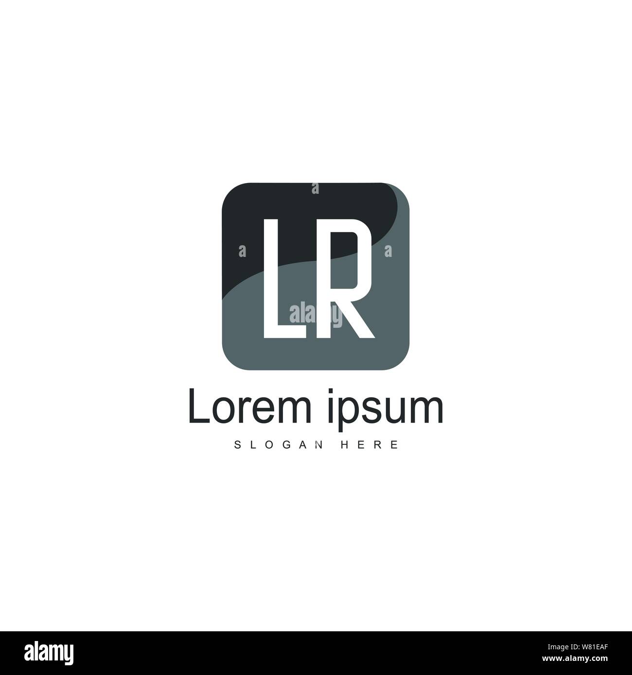 Initial LR logo template with modern frame. Minimalist LR letter logo ...