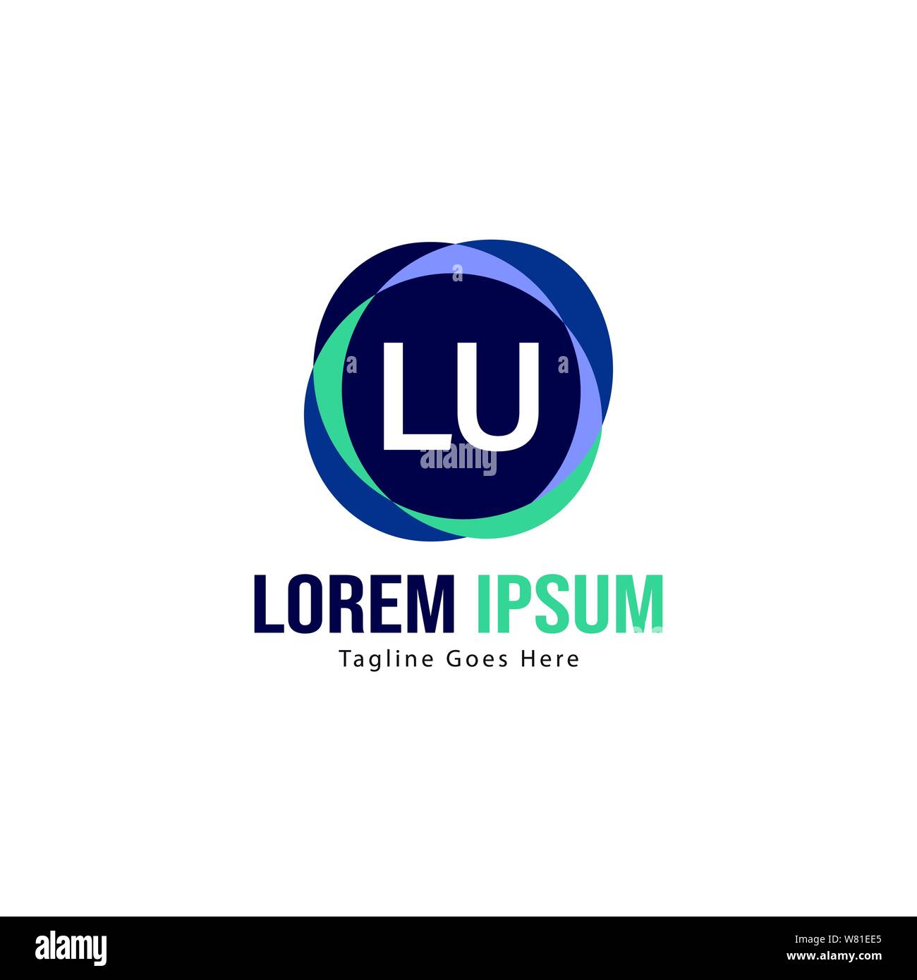 Initial LU logo template with modern frame. Minimalist LU letter logo ...
