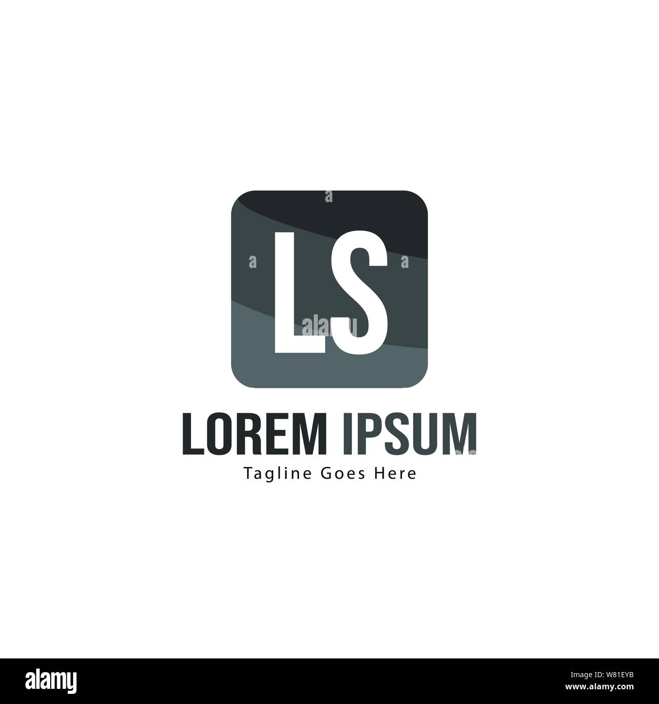 Initial LS logo template with modern frame. Minimalist LS letter logo vector illustration design ...