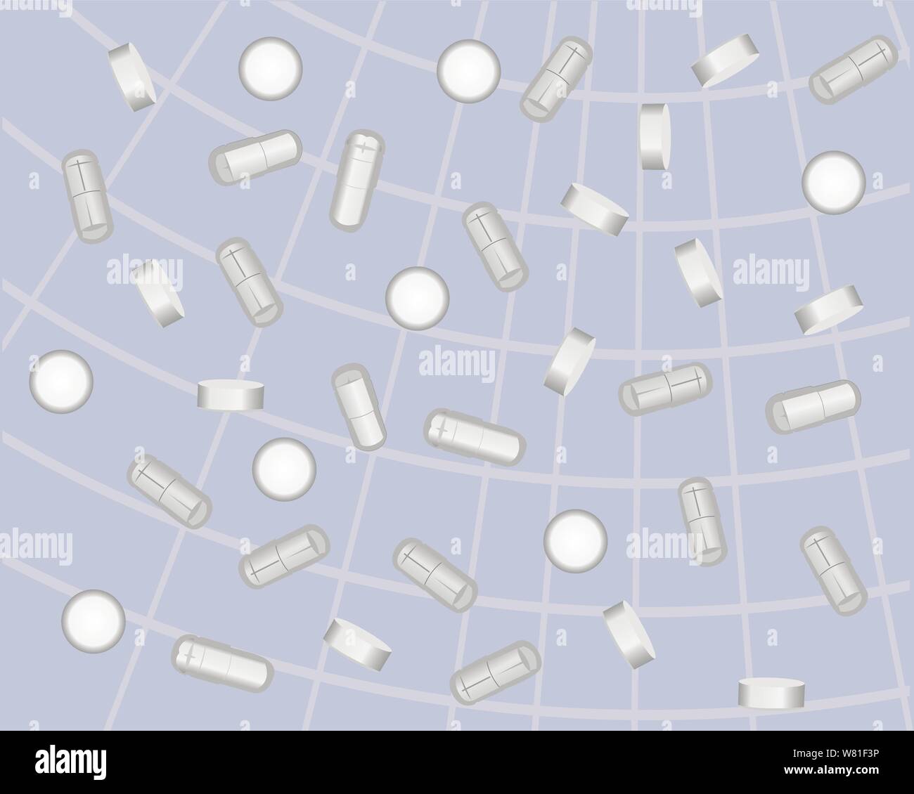 Pills on a medical background vector illustration Stock Vector Image ...