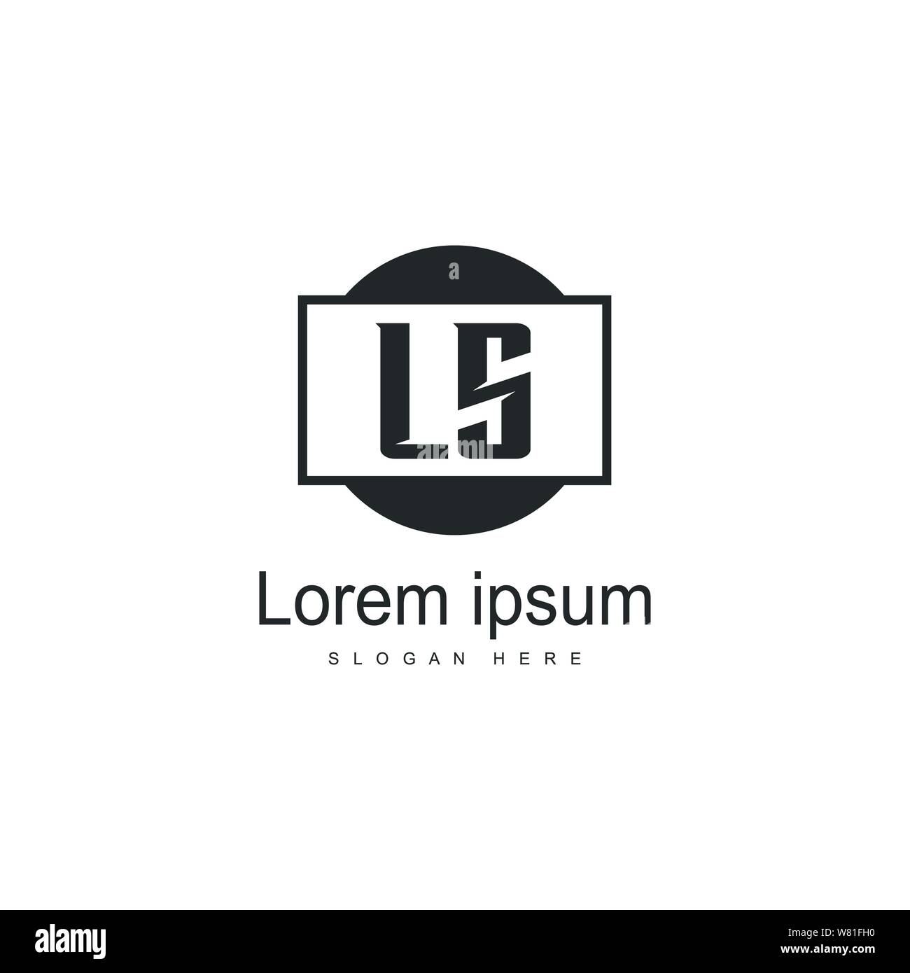 Initial LS logo template with modern frame. Minimalist LS letter logo vector illustration design ...