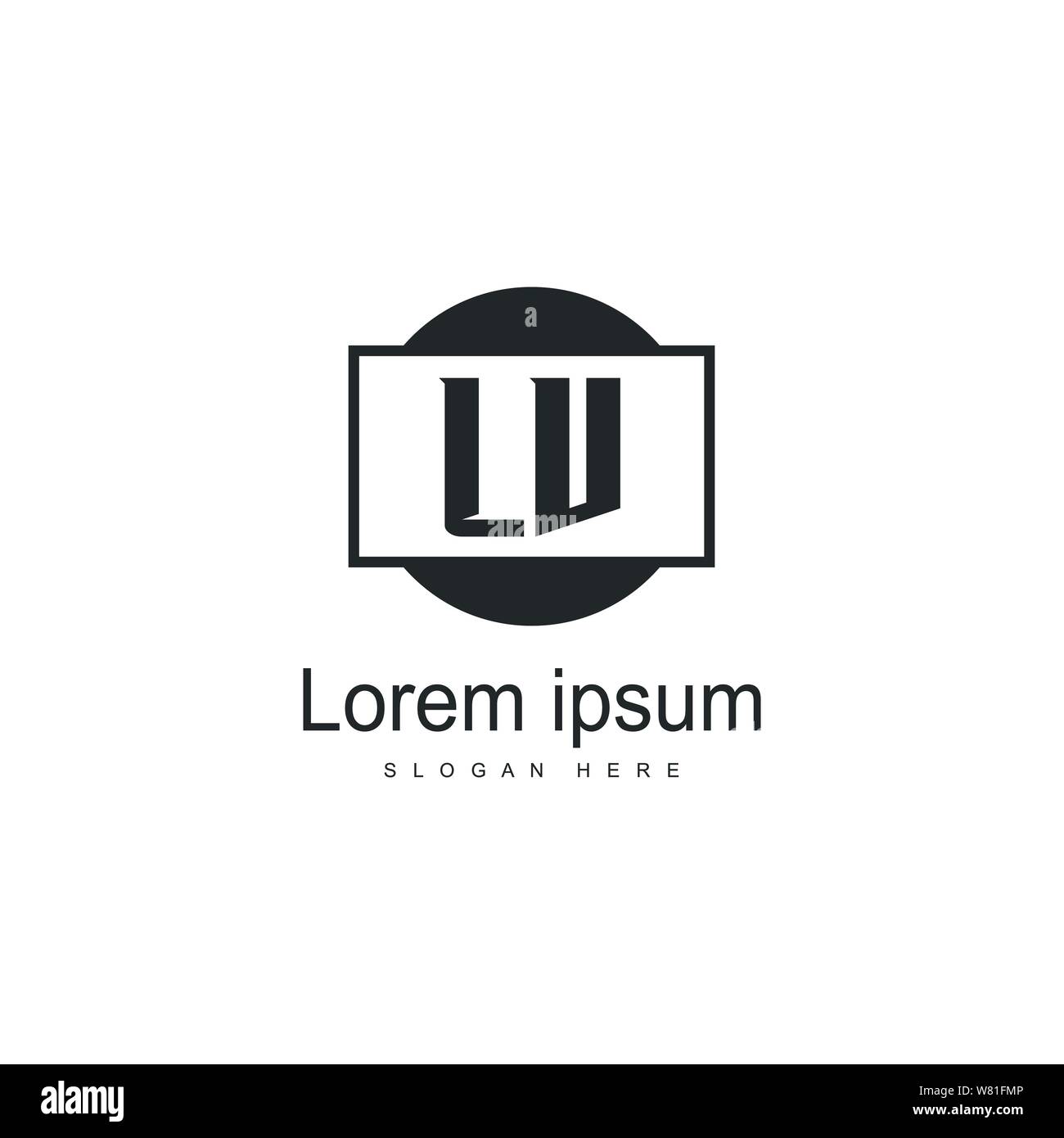 Initial LV logo template with modern frame. Minimalist LV letter logo ...