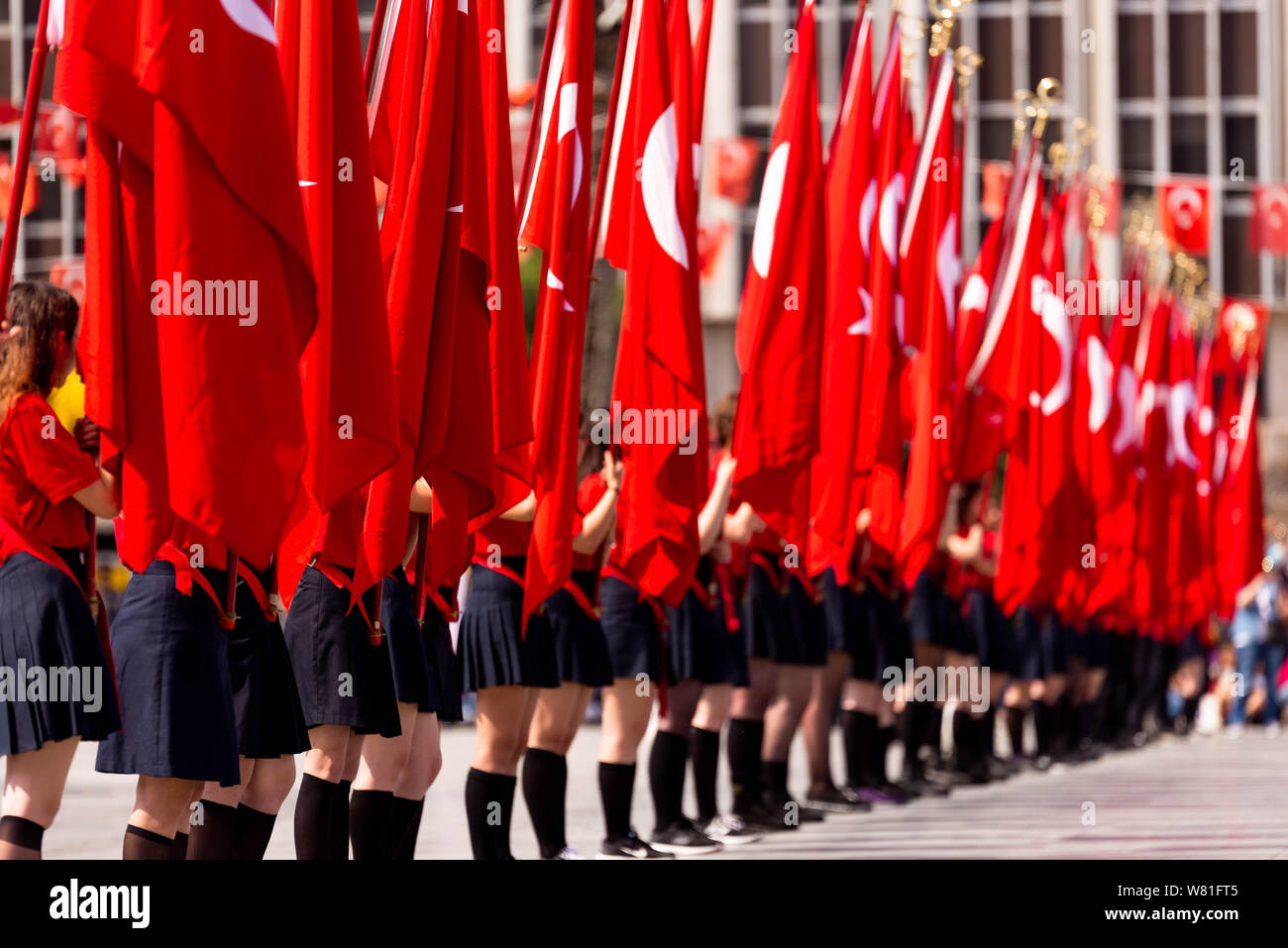 Izmir, Turkey - May 19 , 2019: Celebrations of the 19 May 2019 Memoriam ...