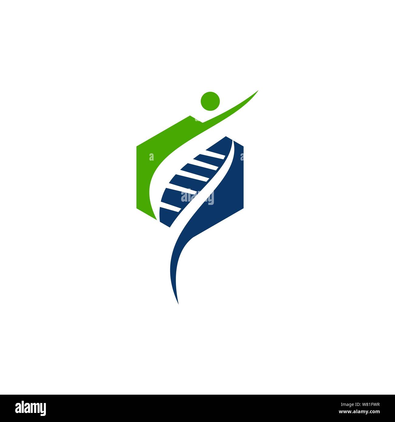 Genetic Health Logo Design Illustration Icon concept Vector Stock ...