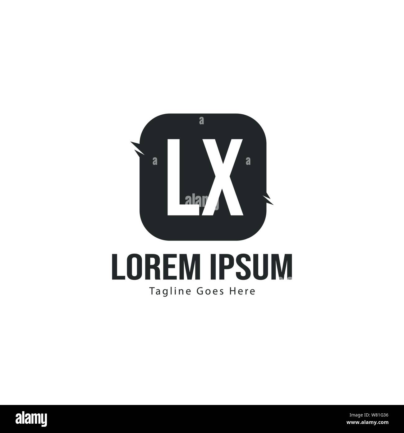 Initial LX logo template with modern frame. Minimalist LX letter logo ...