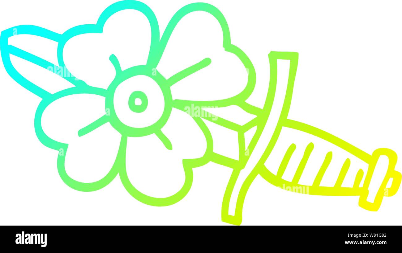 cold gradient line drawing of a cartoon tattoo dagger symbol Stock ...