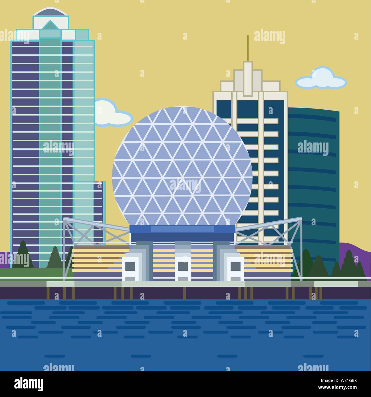 Geodesic dome vector vectors hi-res stock photography and images - Alamy