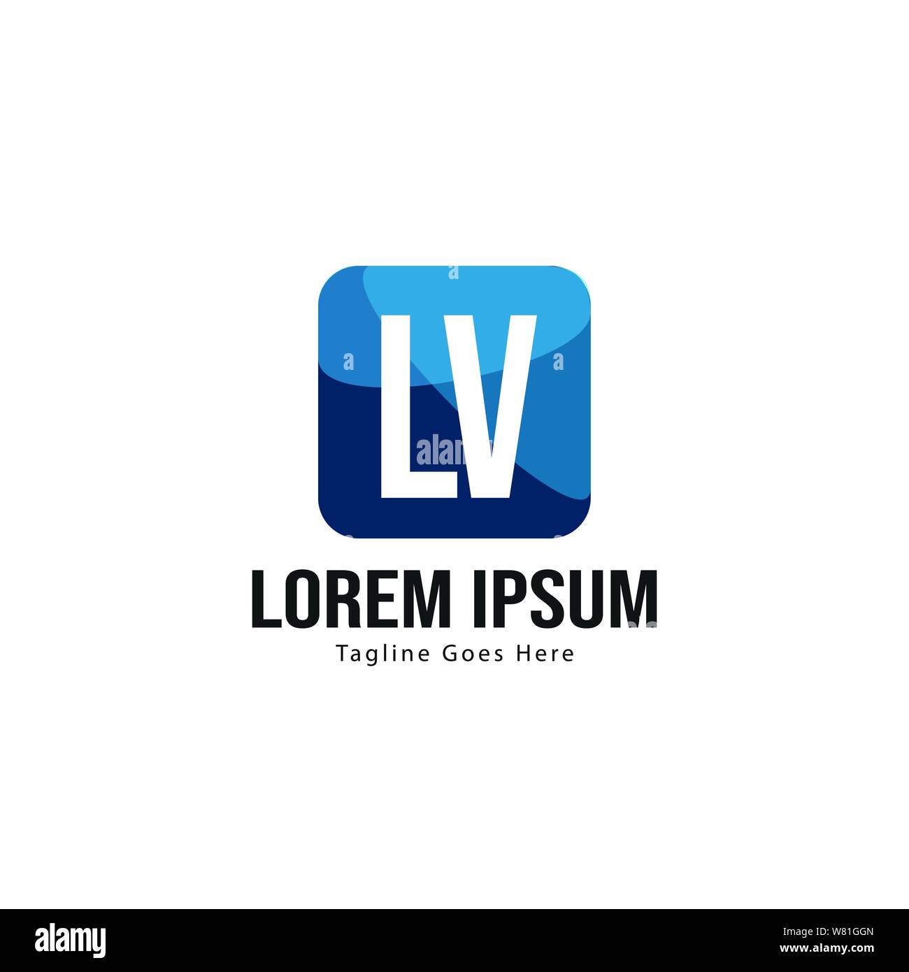 Initial LV logo template with modern frame. Minimalist LV letter logo ...