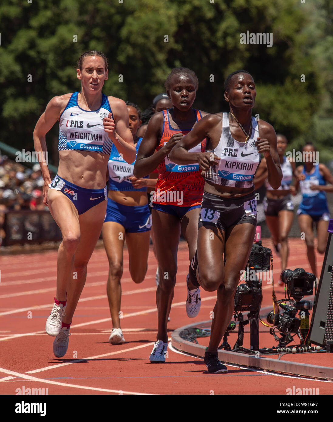CALIFORNIA - USA - 30 JUNE 2019: Laura Weightman (GBR) Lilian Kasait ...