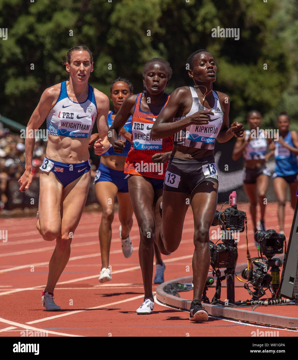 CALIFORNIA - USA - 30 JUNE 2019: Laura Weightman (GBR) Lilian Kasait ...