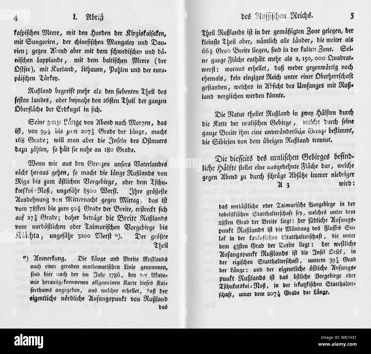 De Übersicht Russ Reich 1787 (JMR Lenz) 003 Stock Photo - Alamy