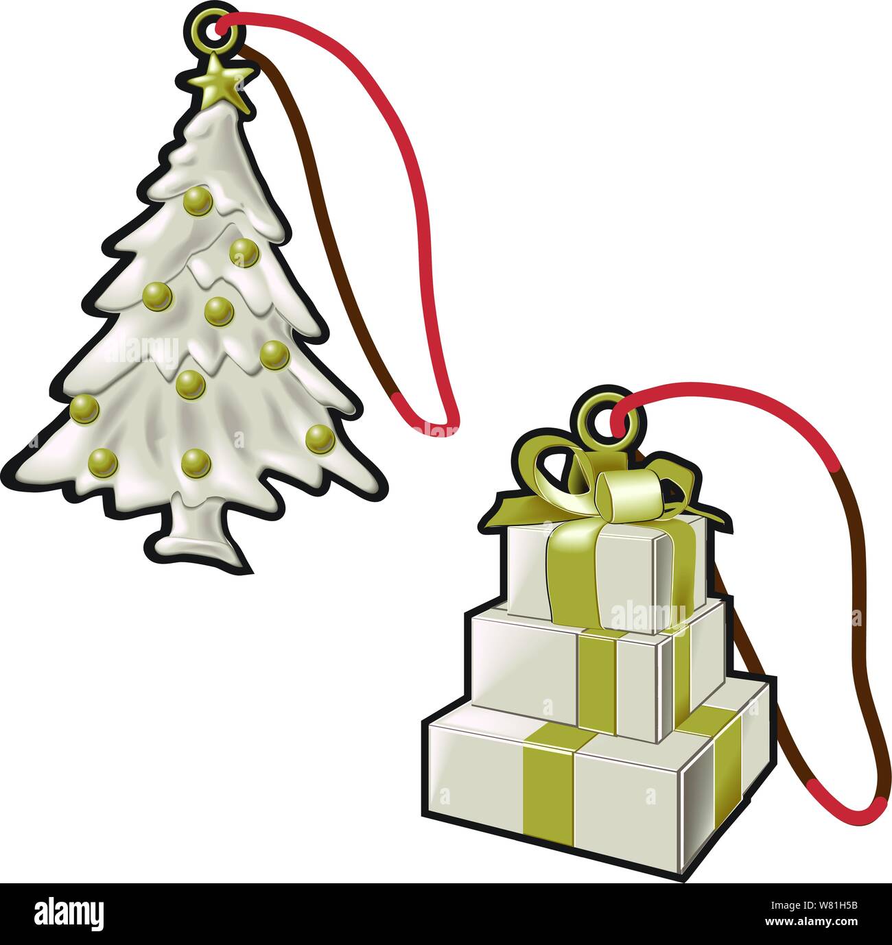 Christmas decorations vintage photo Stock Vector Images - Alamy