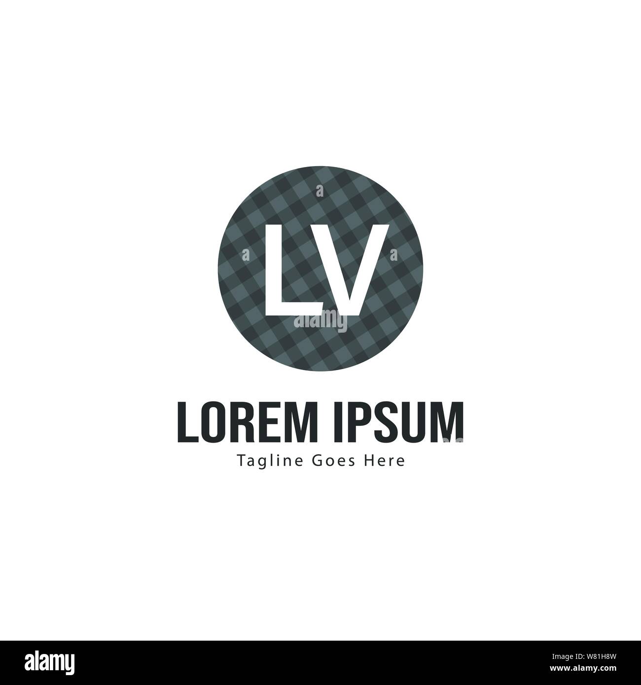 Initial LV logo template with modern frame. Minimalist LV letter logo ...
