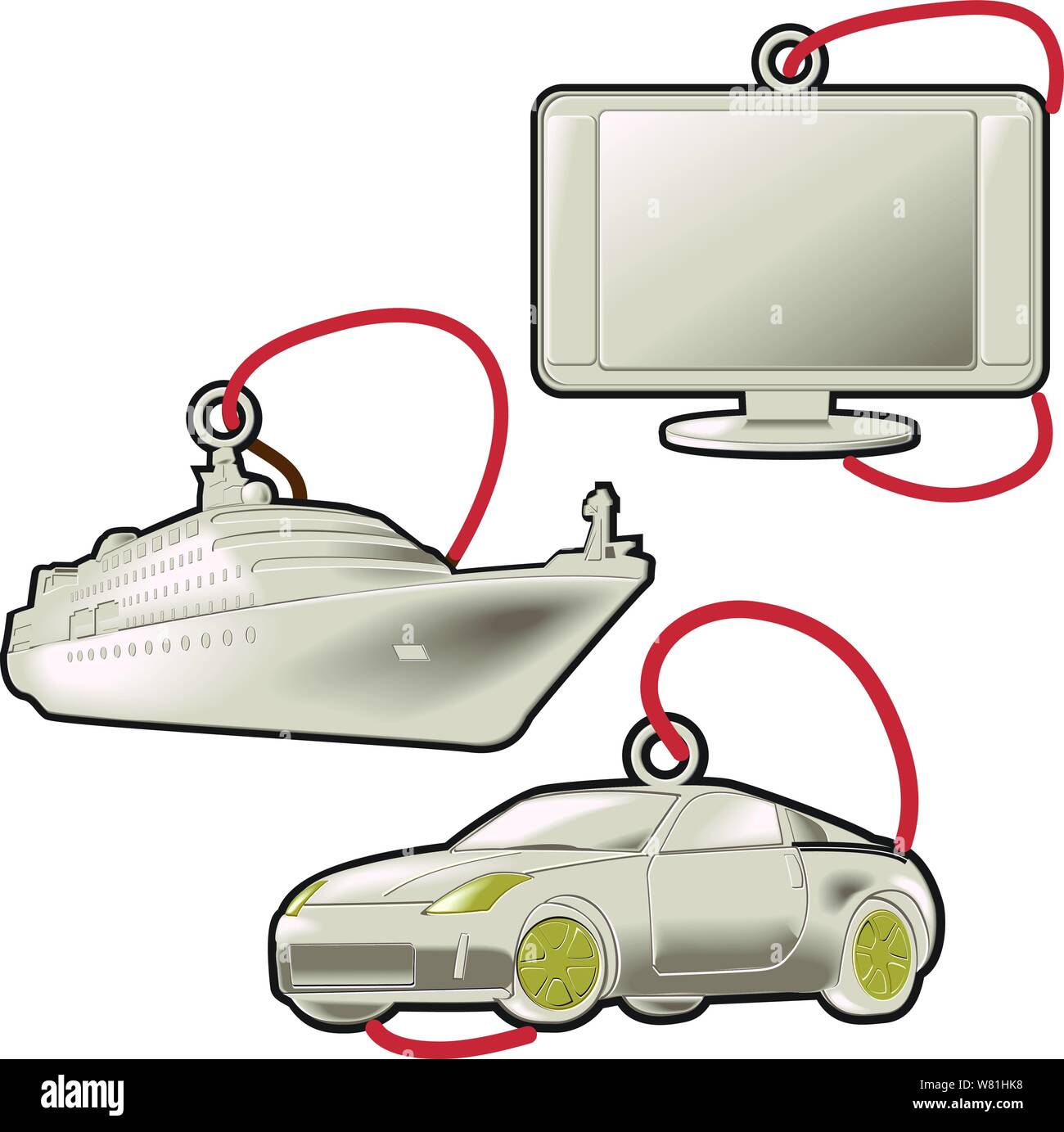 Photo of a flat screen television Stock Vector Images - Alamy