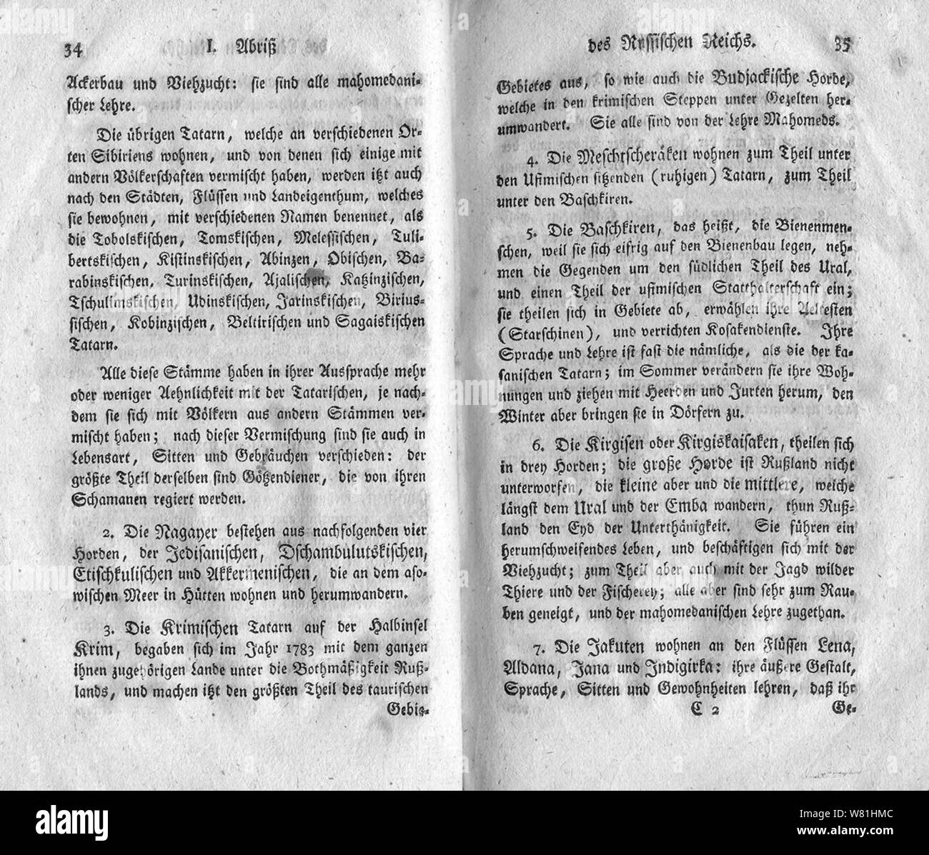 De Übersicht Russ Reich 1790 (JMR Lenz) 018 Stock Photo - Alamy