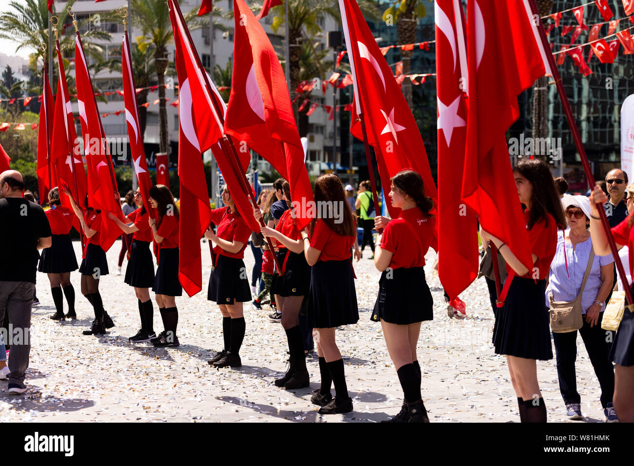 Izmir, Turkey - May 19 , 2019: Celebrations of the 19 May 2019 Memoriam ...