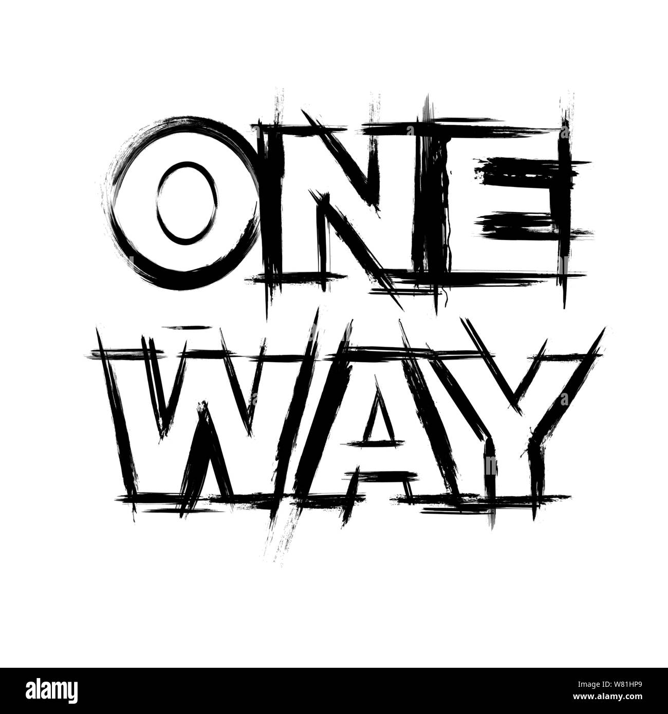 One way street sign Black and White Stock Photos & Images - Alamy