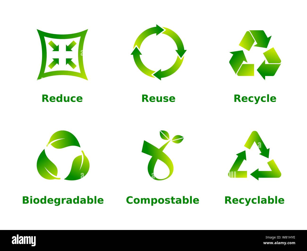 Logo signs on waste management Stock Vector Images - Alamy