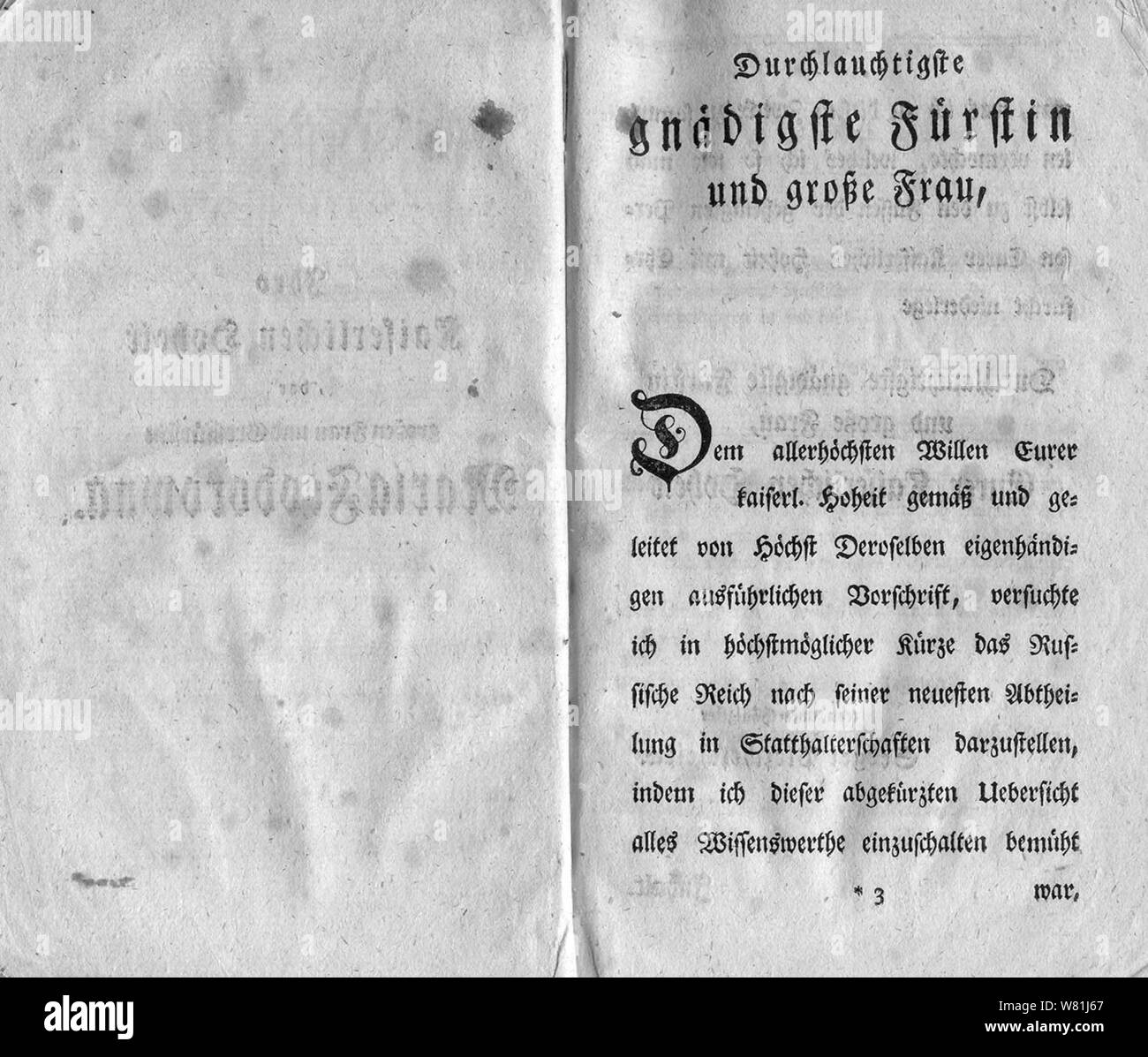 De Übersicht Russ Reich 1790 (JMR Lenz) p 003 Stock Photo - Alamy