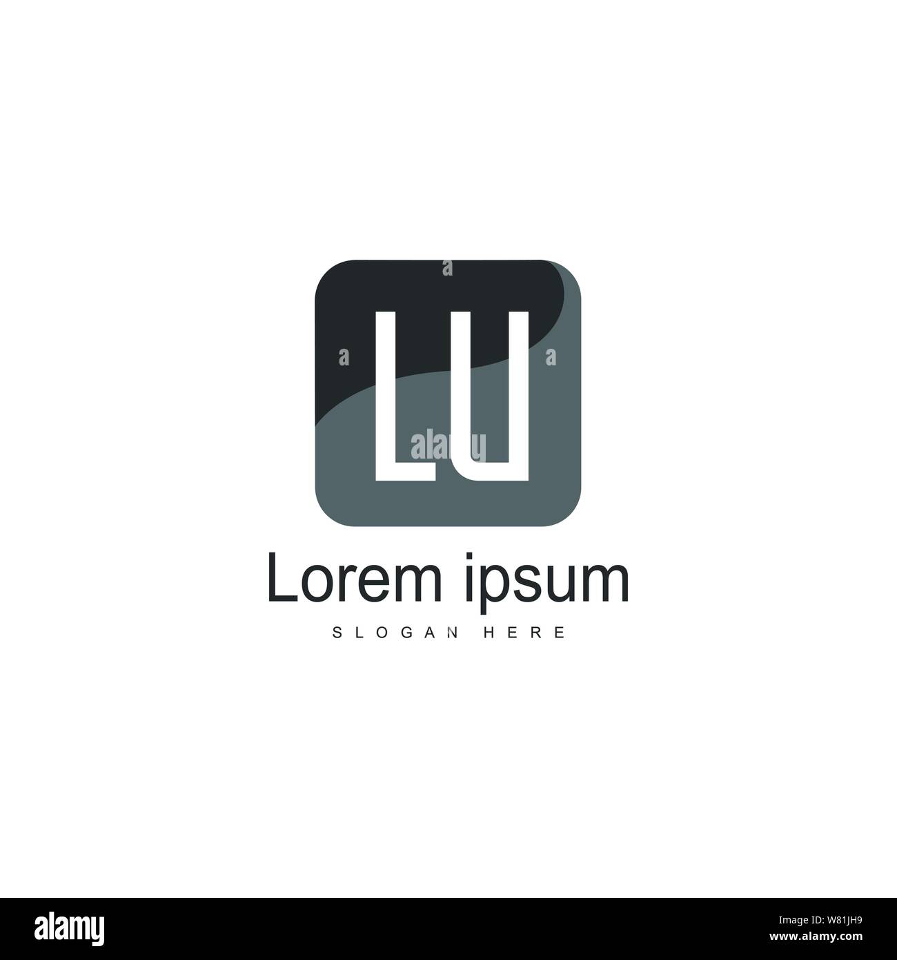 Initial LU logo template with modern frame. Minimalist LU letter logo ...