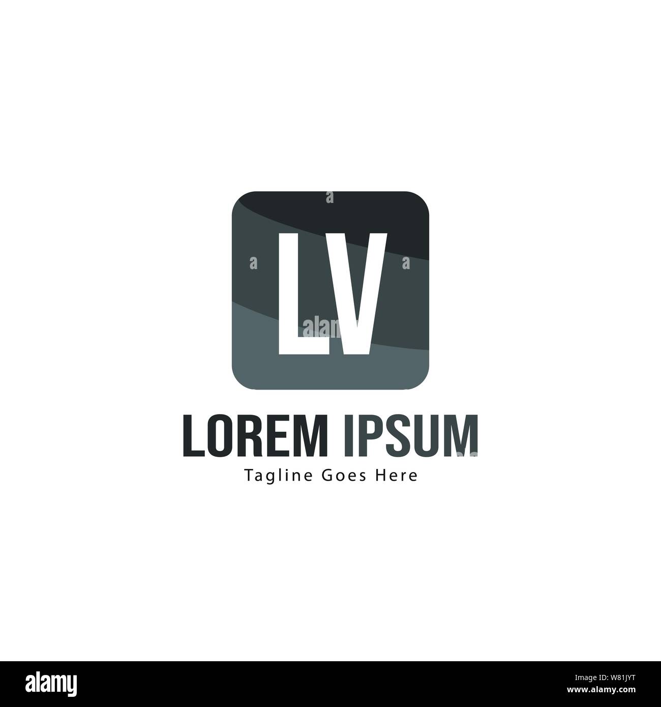 Initial LV logo template with modern frame. Minimalist LV letter logo ...