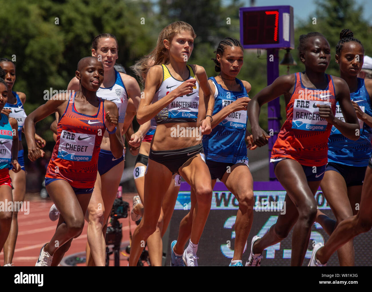 CALIFORNIA - USA - 30 JUNE 2019: Beatrice Chebet (KEY) Lilian Kasait ...