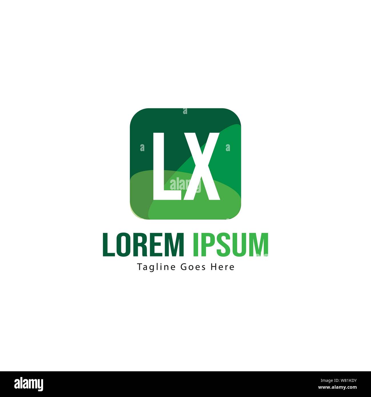 Initial LX logo template with modern frame. Minimalist LX letter logo ...