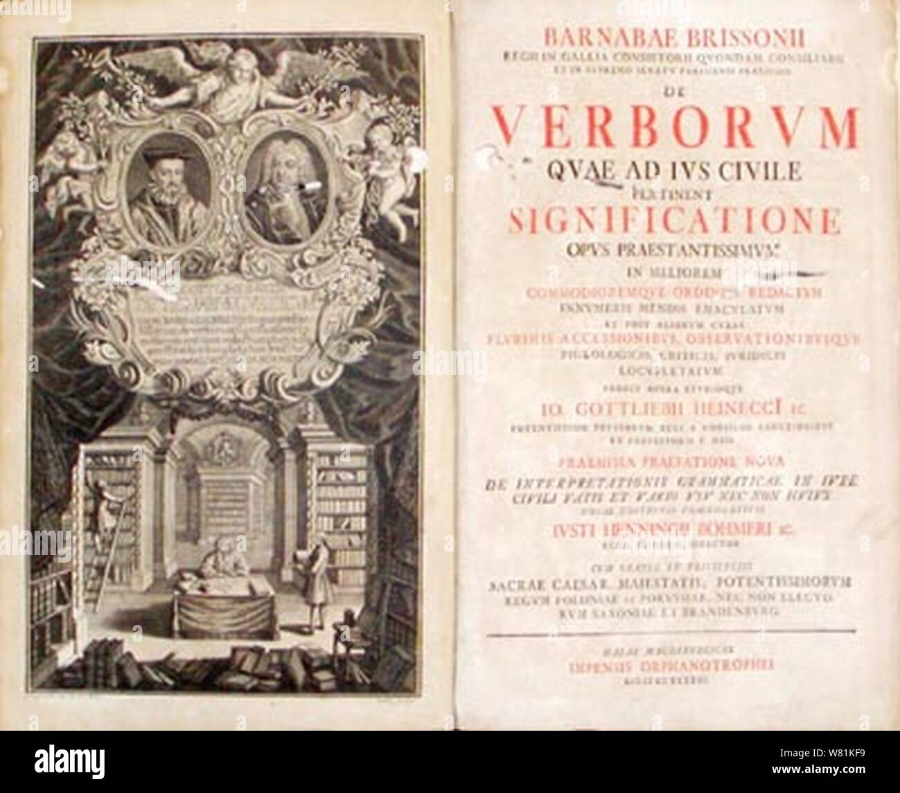 De Verborum frontispiece Stock Photo - Alamy