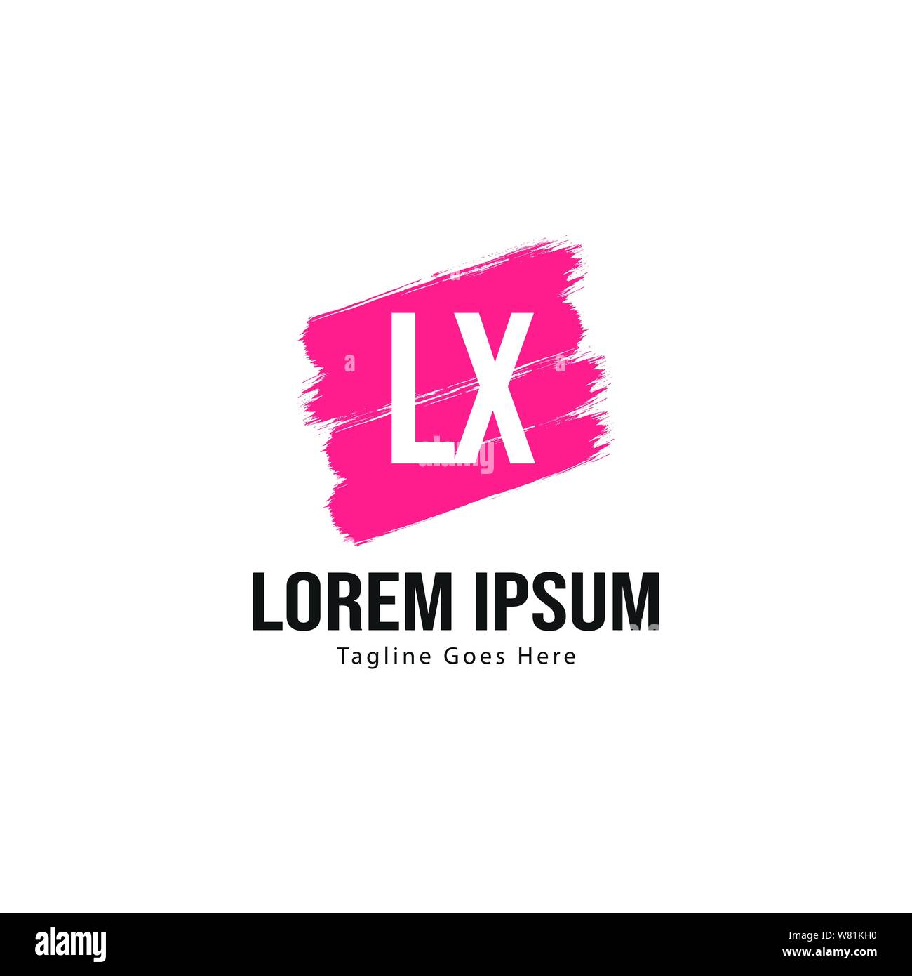 Initial LX logo template with modern frame. Minimalist LX letter logo ...