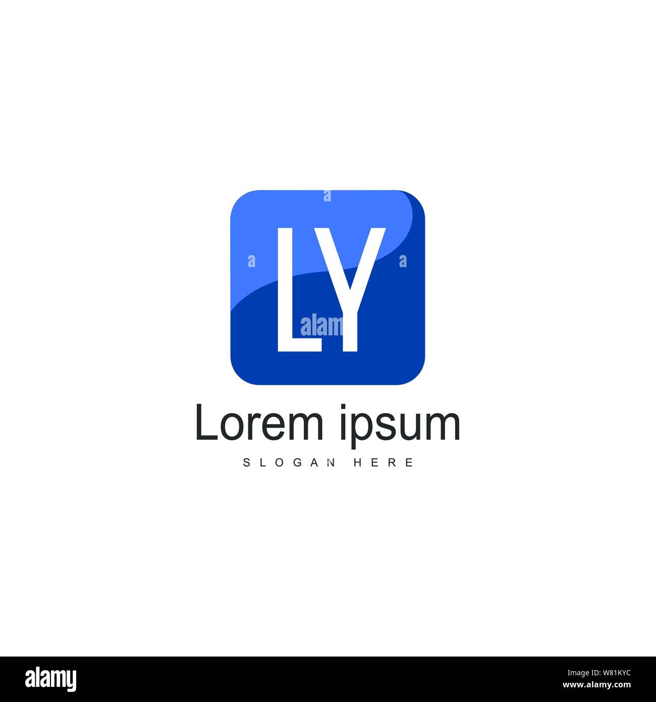 Initial LY logo template with modern frame. Minimalist LY letter logo ...