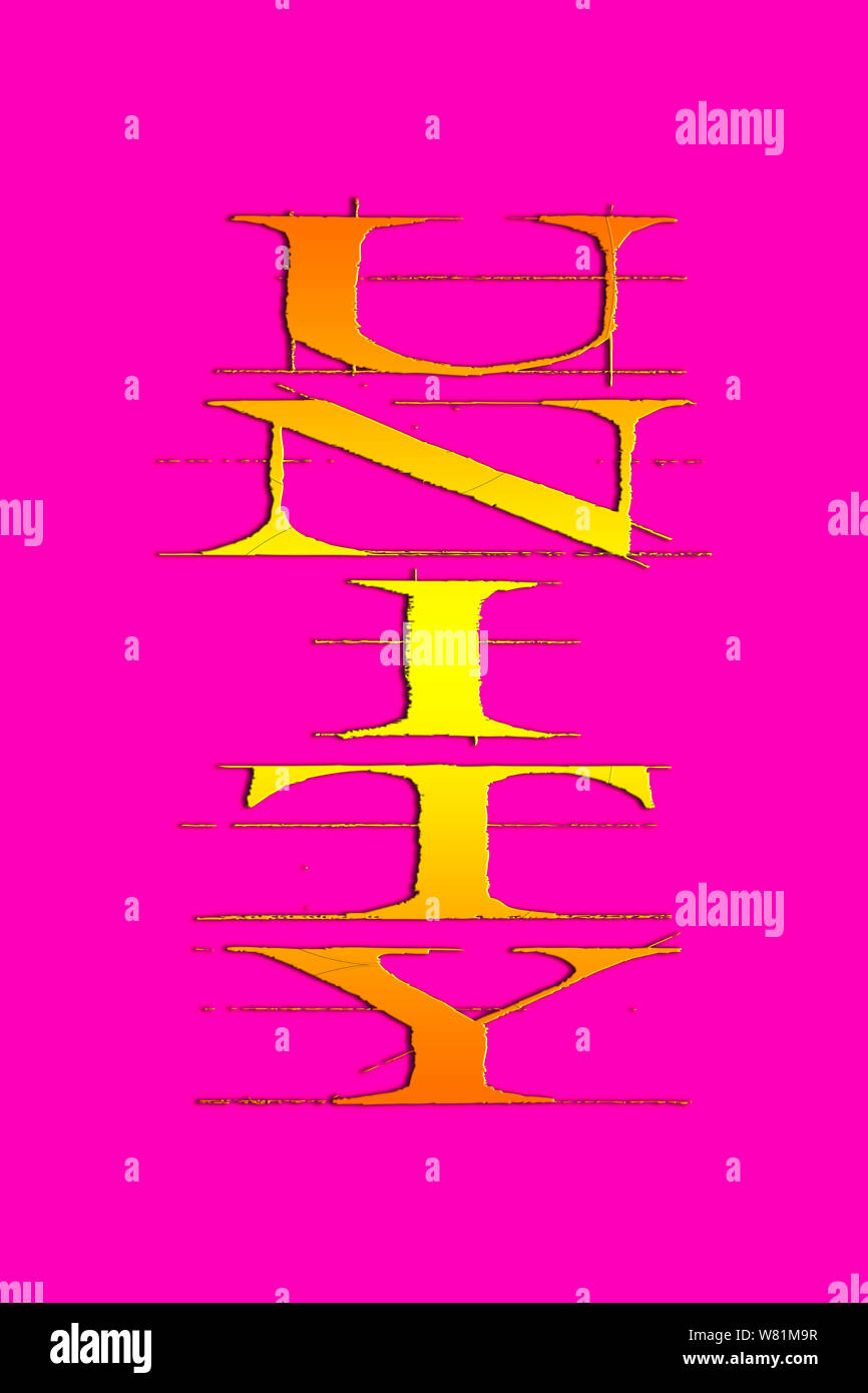 Unity pink text quote design background fine art in high quality prints ...