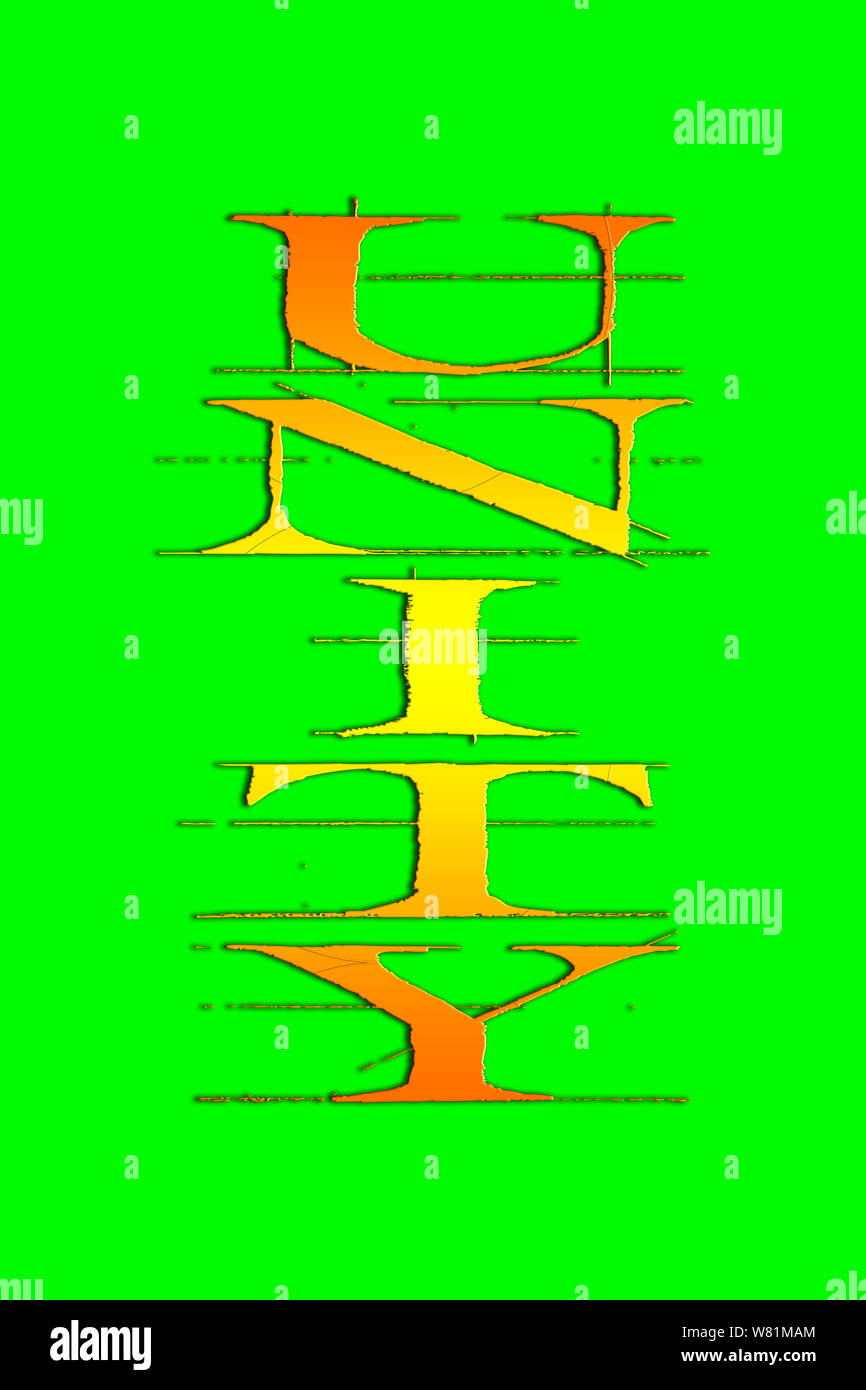 Unity green text quote design background fine art in high quality ...