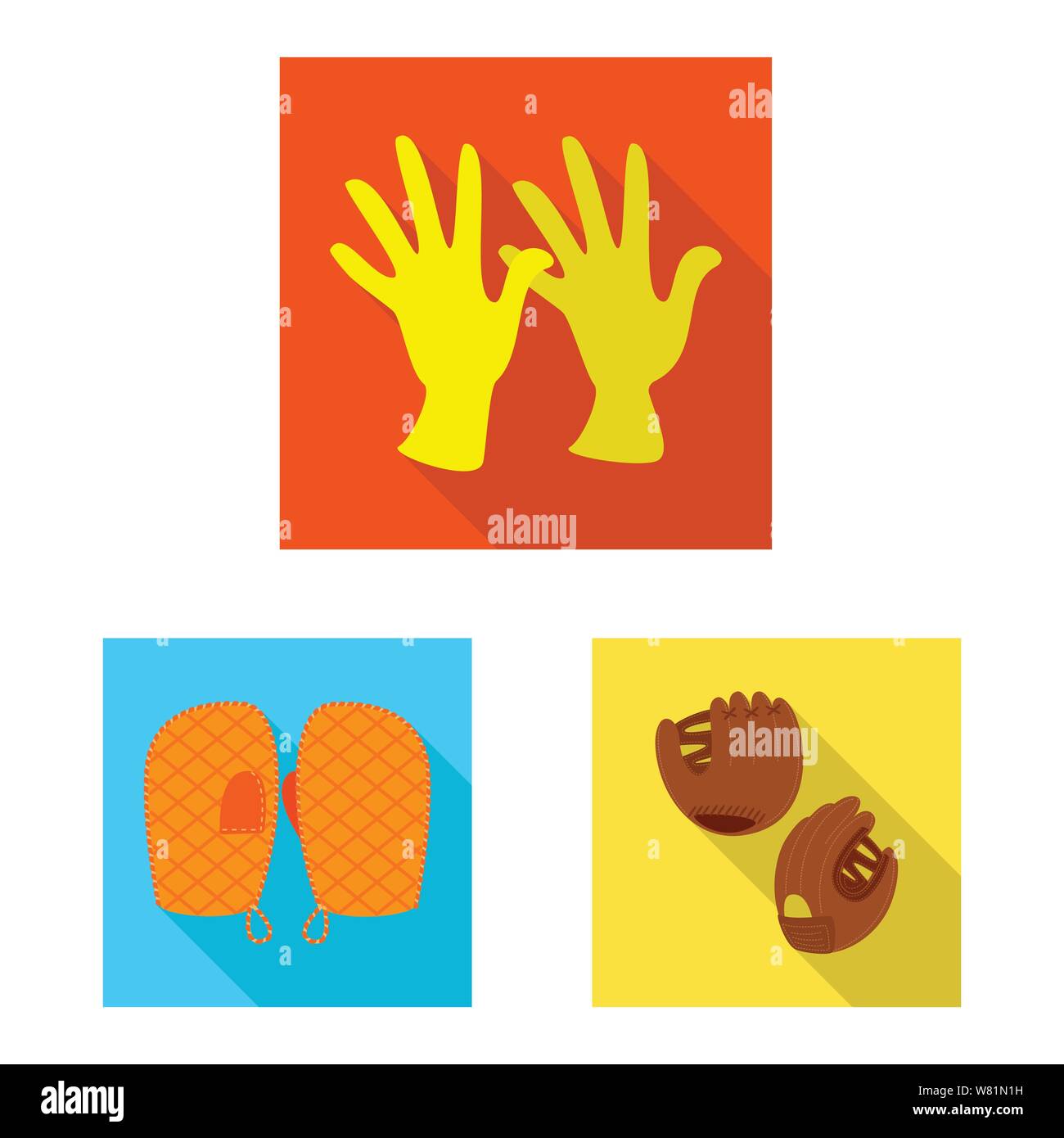 Isolated object of own and textile symbol. Set of own and safety stock ...