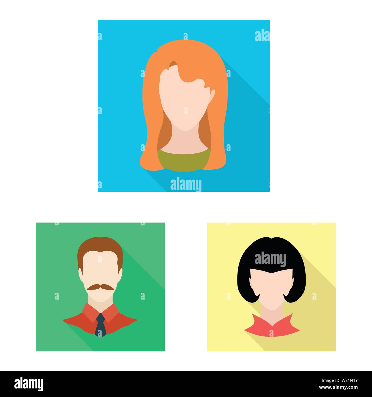 Vector design of avatar and dummy sign. Collection of avatar and figure ...