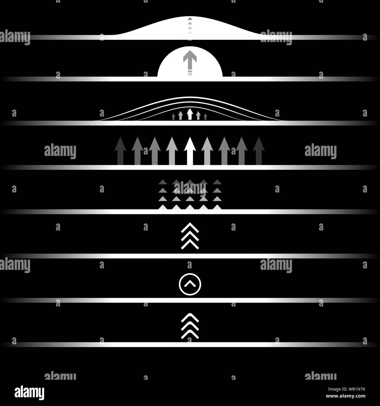 Swipe up icon isolated on Black and White Stock Photos & Images - Alamy