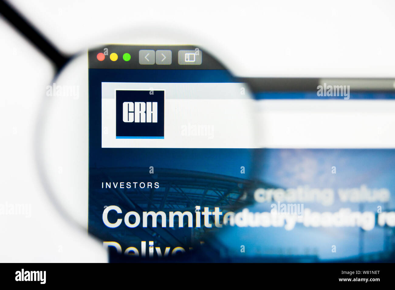 Richmond, Virginia, USA - 7 August 2019: Illustrative Editorial of CRH ...