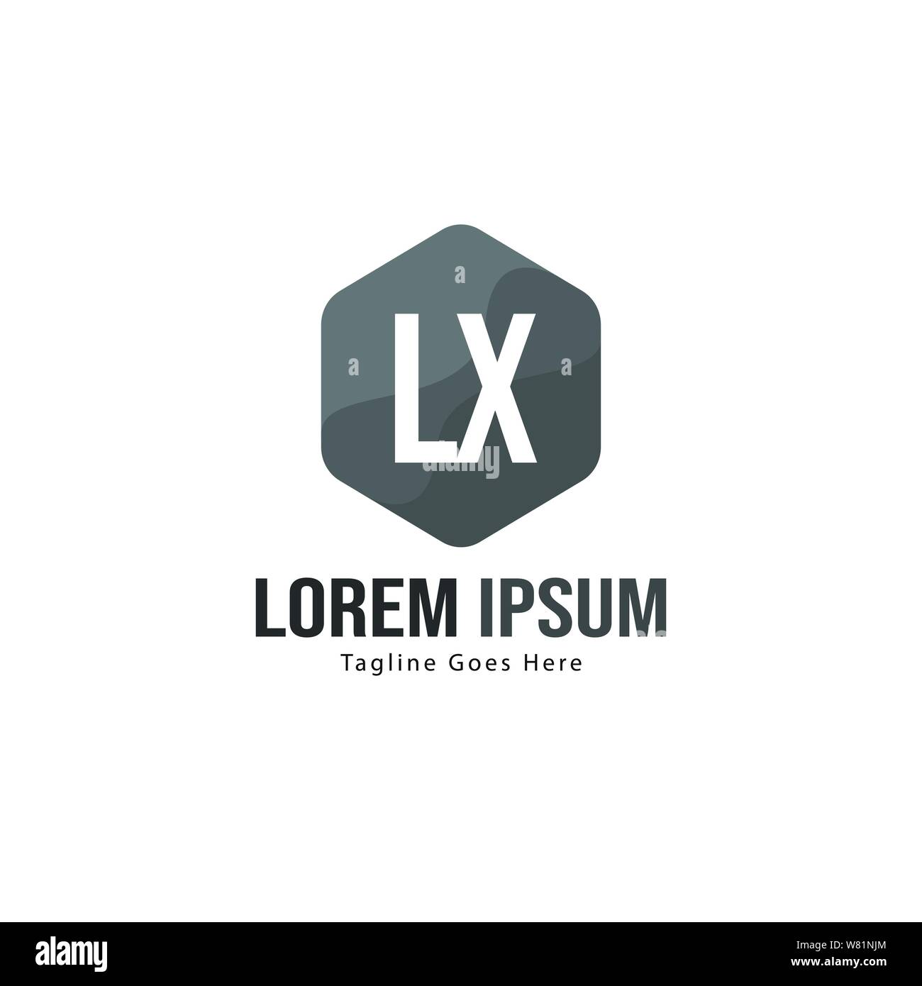 Initial LX logo template with modern frame. Minimalist LX letter logo ...