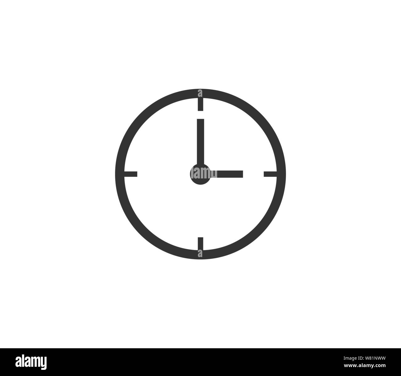 Vector illustration, flat design. Clock time icon Stock Vector Image ...