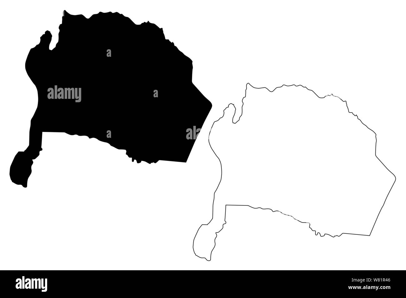 Karak Governorate (Hashemite Kingdom of Jordan) map vector illustration ...