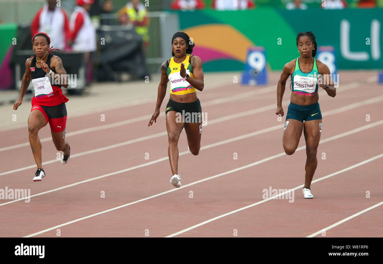 Lima, Peru. 07th Aug, 2019. Lee Ahye of Trinidad and Tobago, Jamaican ...
