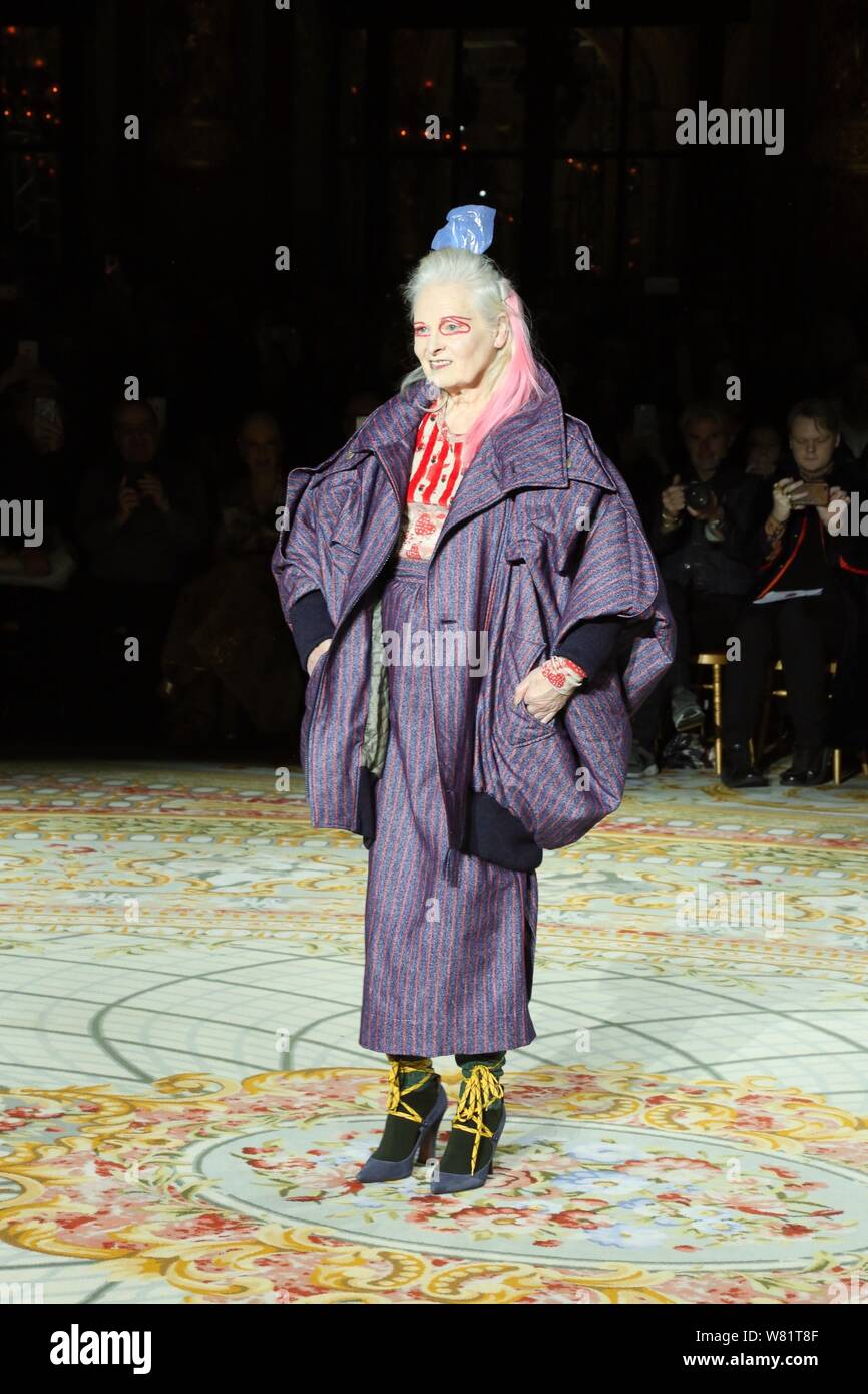 British fashion designer Vivienne Westwood is pictured at the Vivienne ...