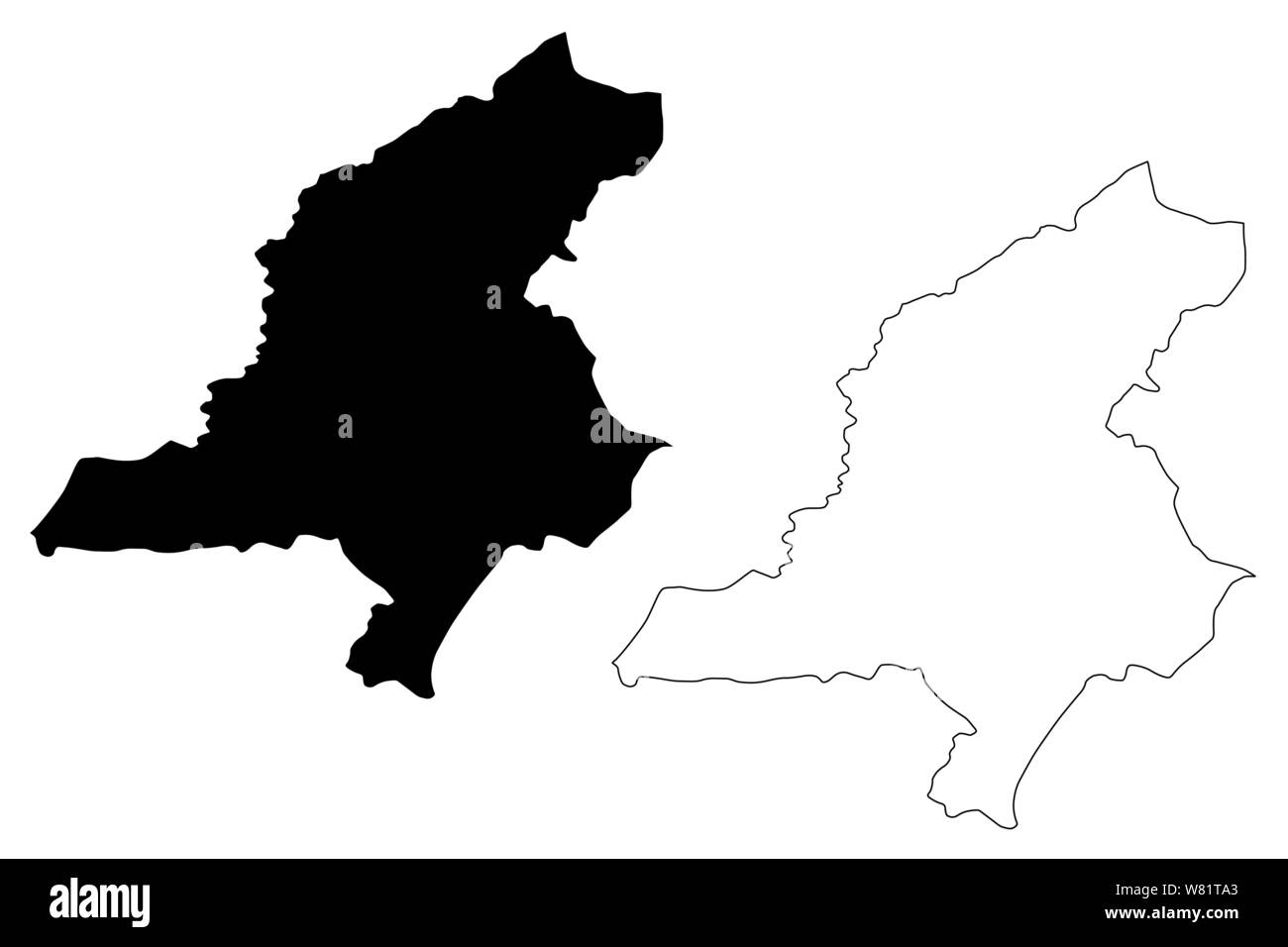 Jerash Governorate (Hashemite Kingdom of Jordan) map vector ...