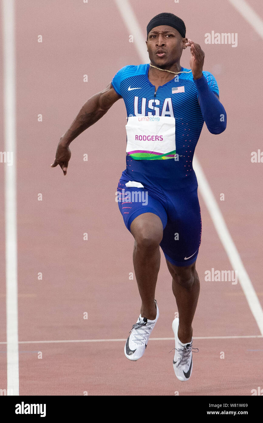 August 07, 2019: Michael Rogers of USA crosses the finish line to win ...