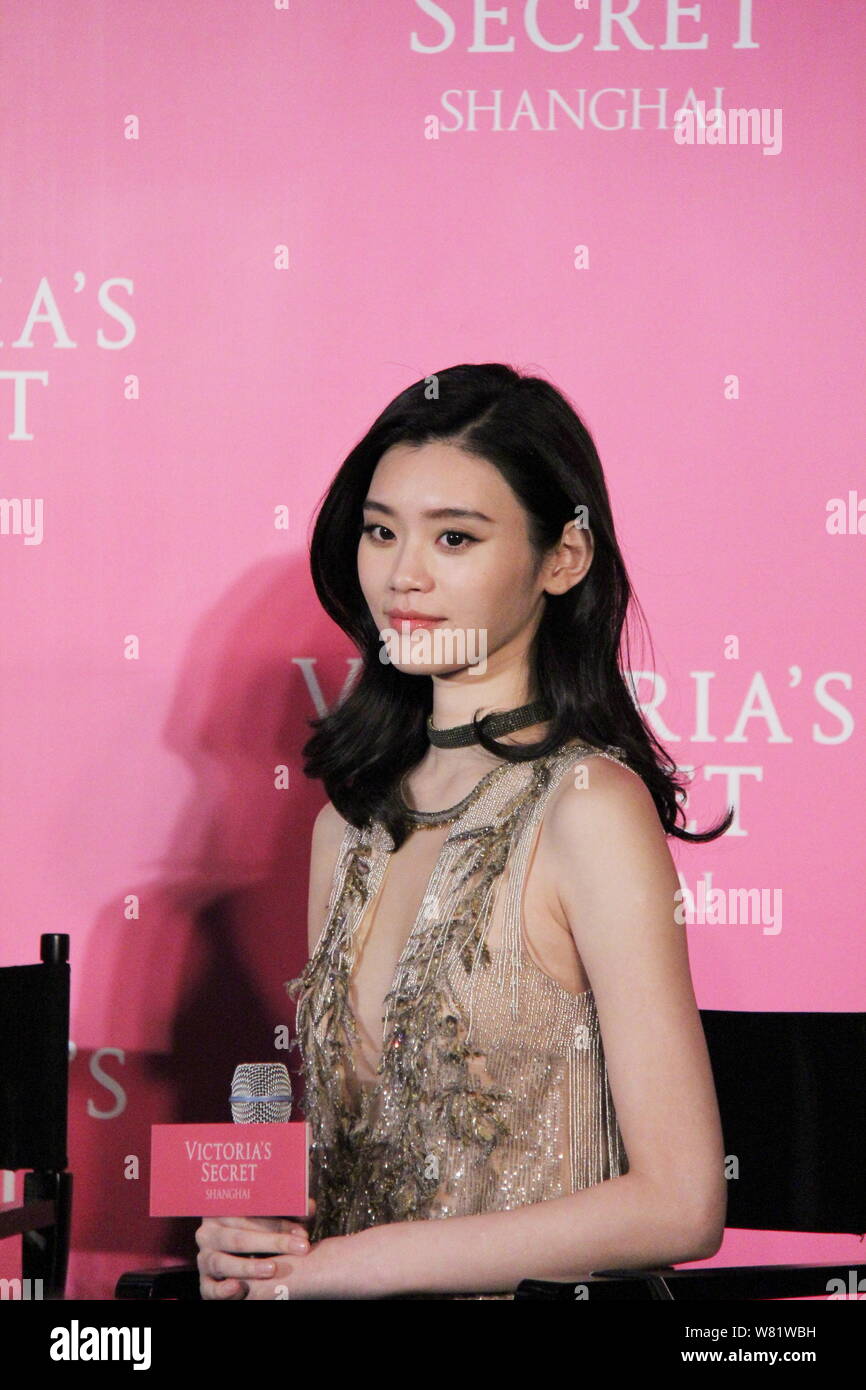 Chinese model Xi Mengyao, better known as Ming Xi, attends the press ...