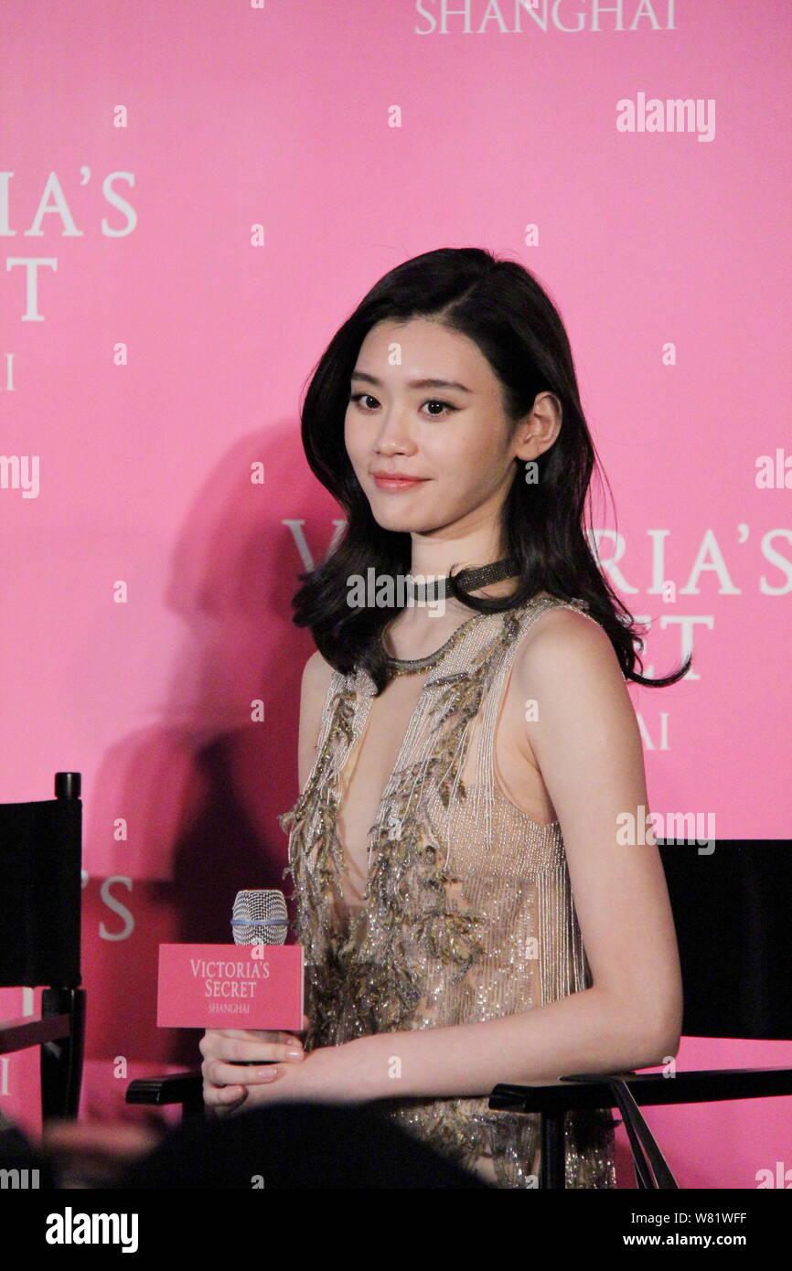 Chinese model Xi Mengyao, better known as Ming Xi, attends the press ...