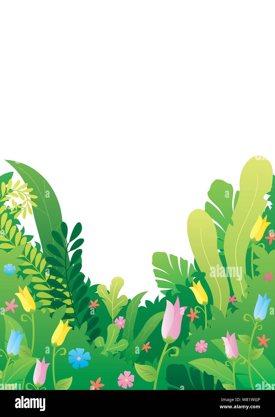 Border template garden background Stock Vector Images - Alamy