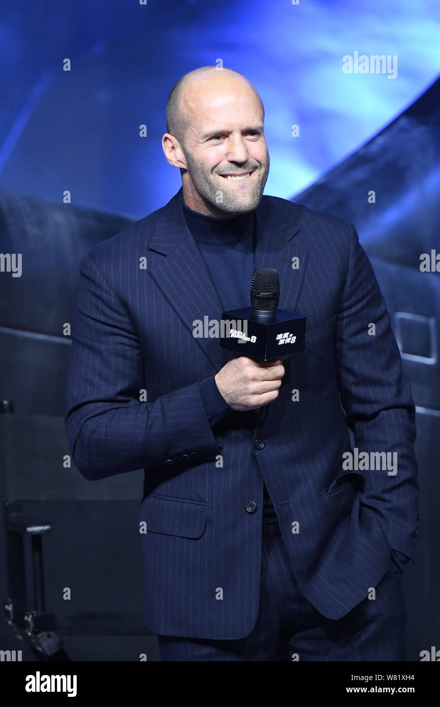 English actor Jason Statham attends a premiere event for his new movie ...