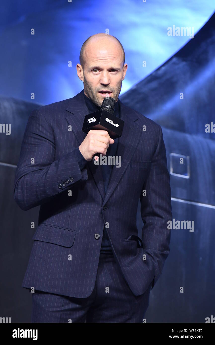 English actor Jason Statham attends a premiere event for his new movie ...