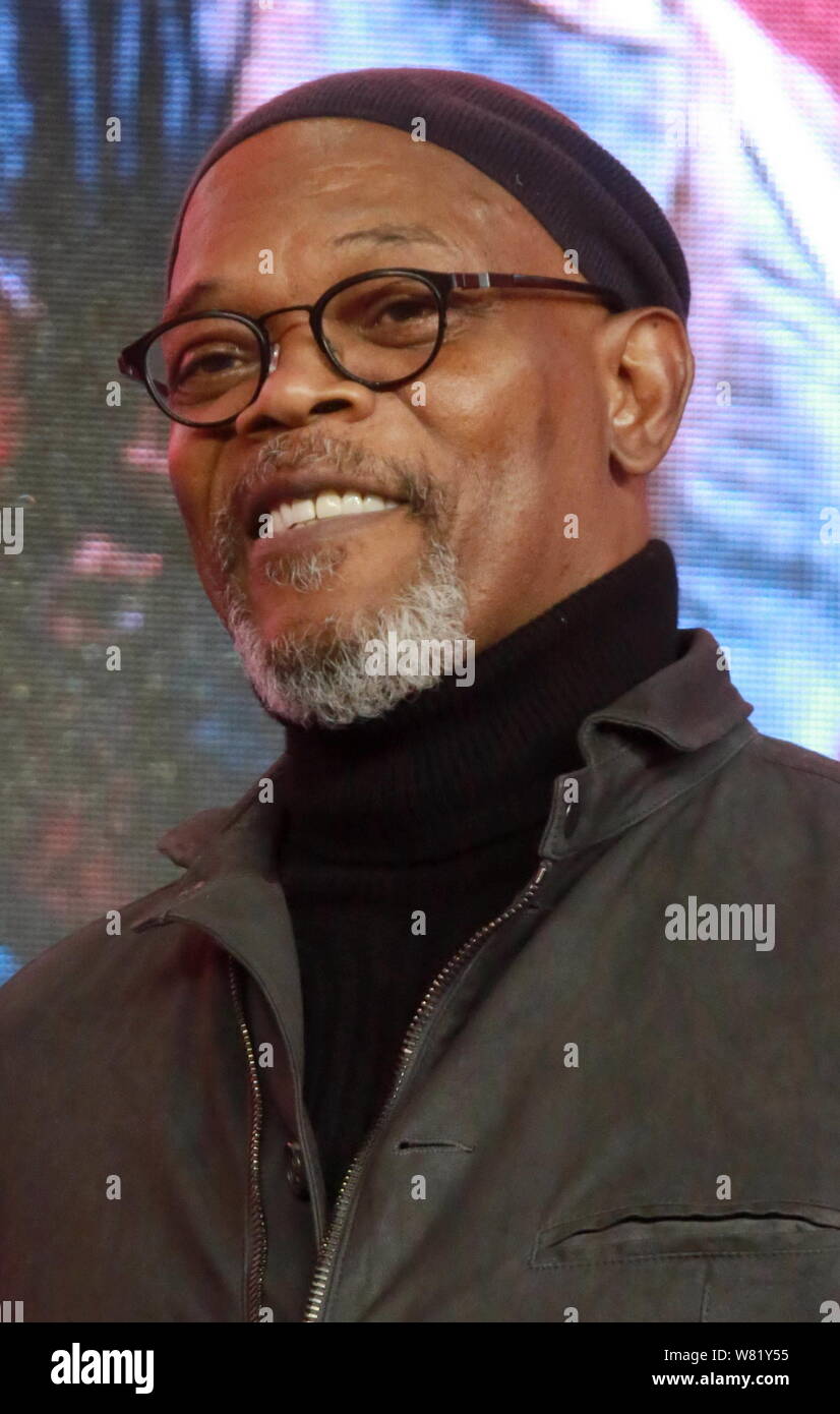 American actor Samuel L. Jackson attends the press conference for a ...